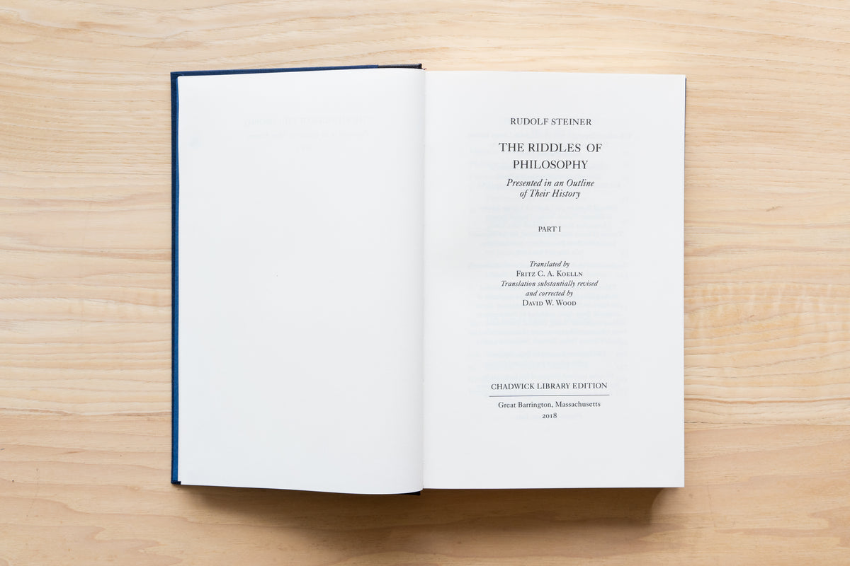 The Riddles of Philosophy – Part I, II – Chadwick Library Press